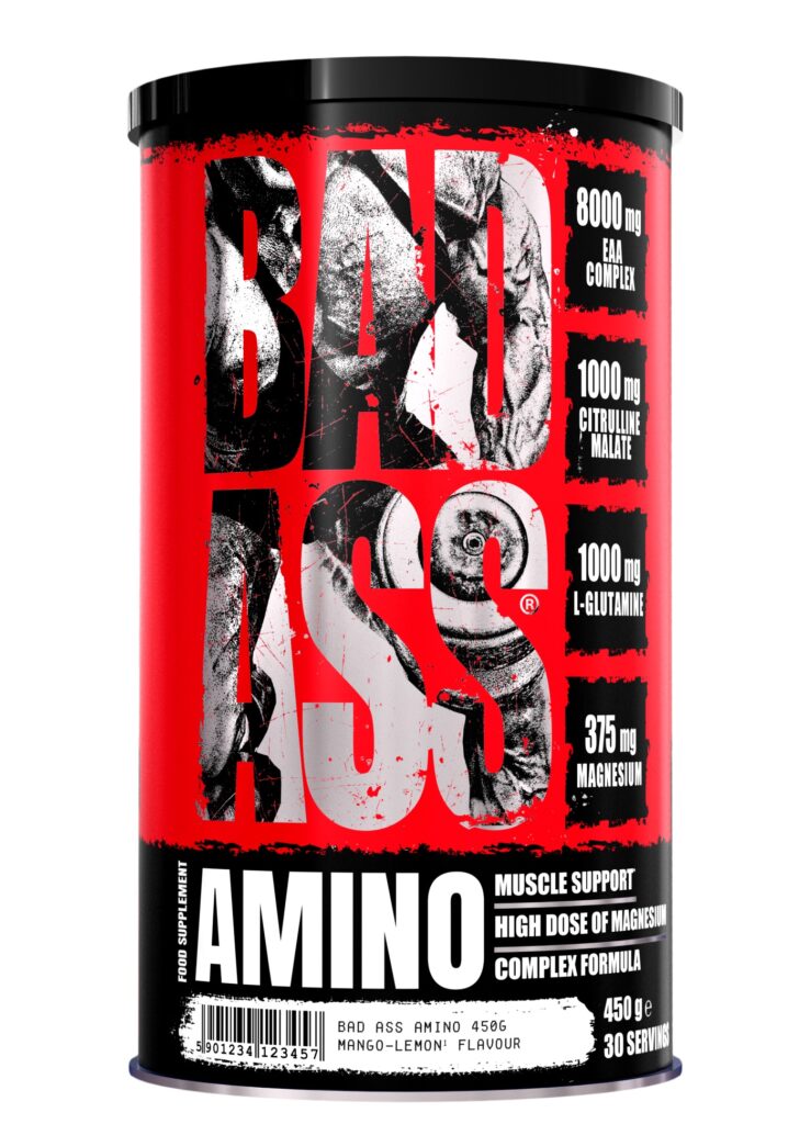 "BAD ASS® Amino" EAA ir BCAA Amino Rūgštys 'Bad Ass' (450g/30porc)
